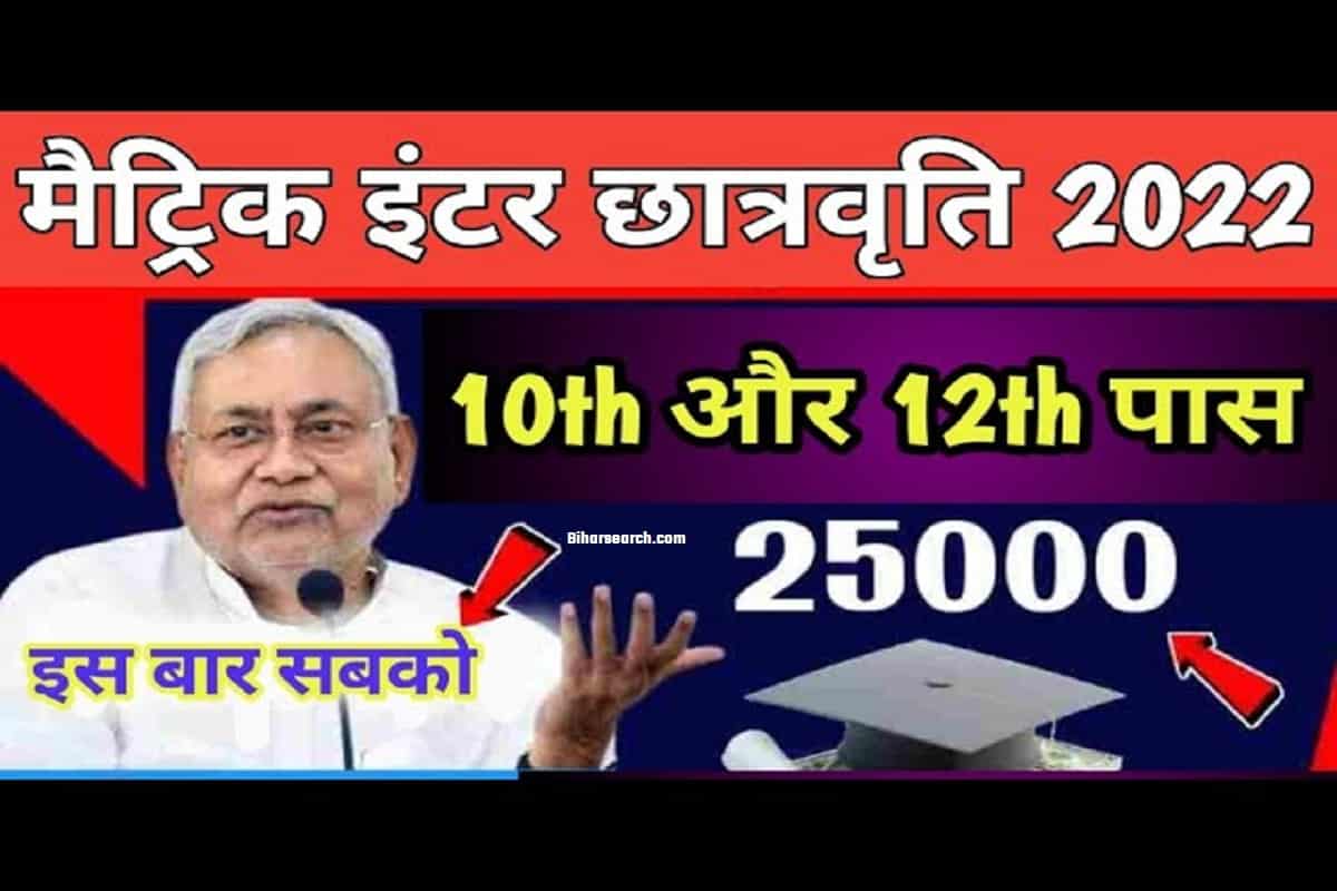 Bihar Board 10th 12th Scholarship Apply 2022 मैट्रिक इंटर